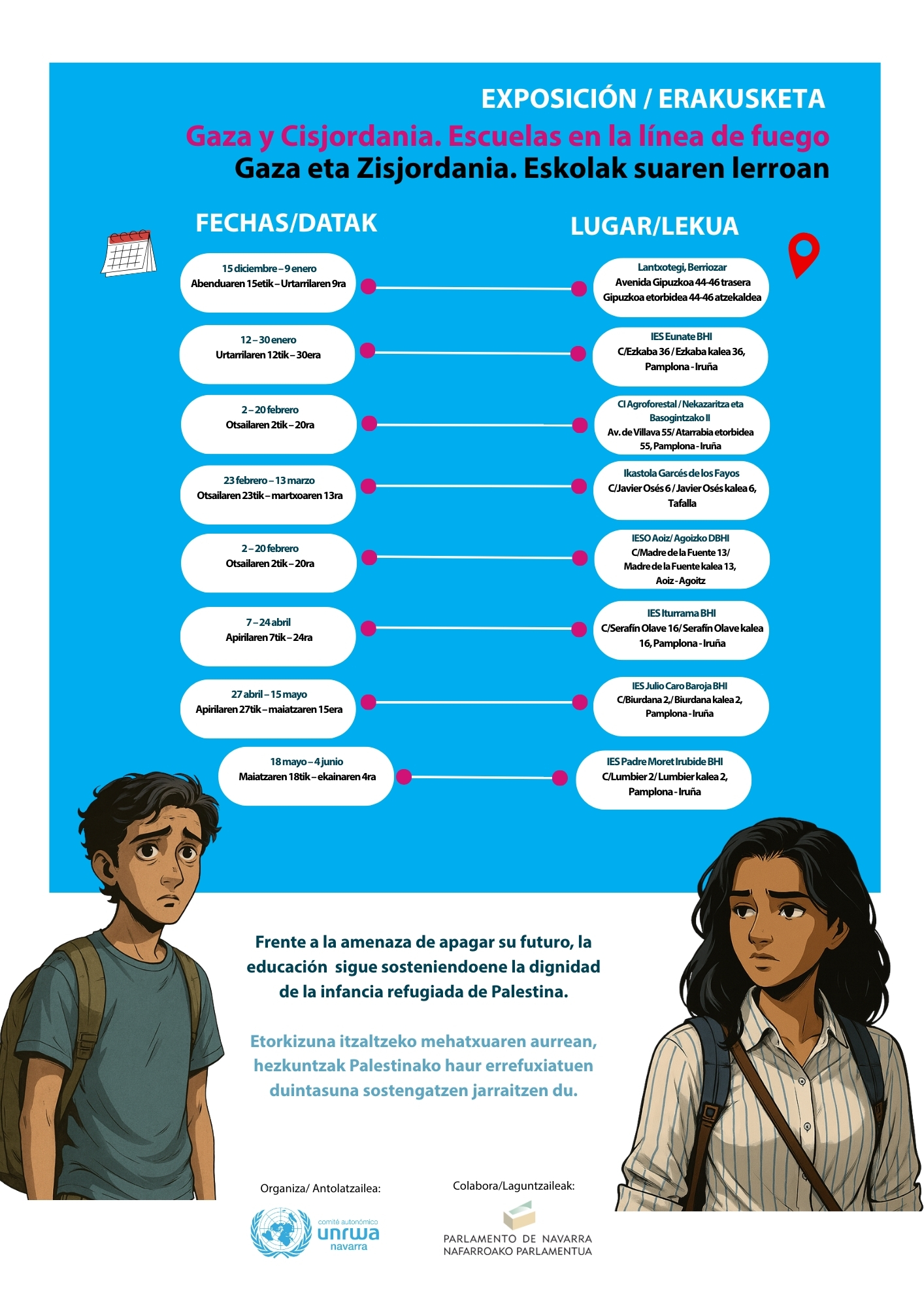 El camino a la escuela desde Gaza y Cisjordania - UNRWA España